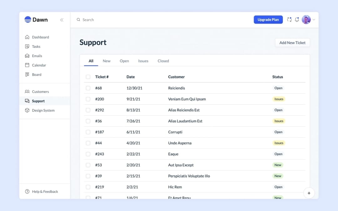 Dawn - Dashboard HTML5 Responsive Website Template
